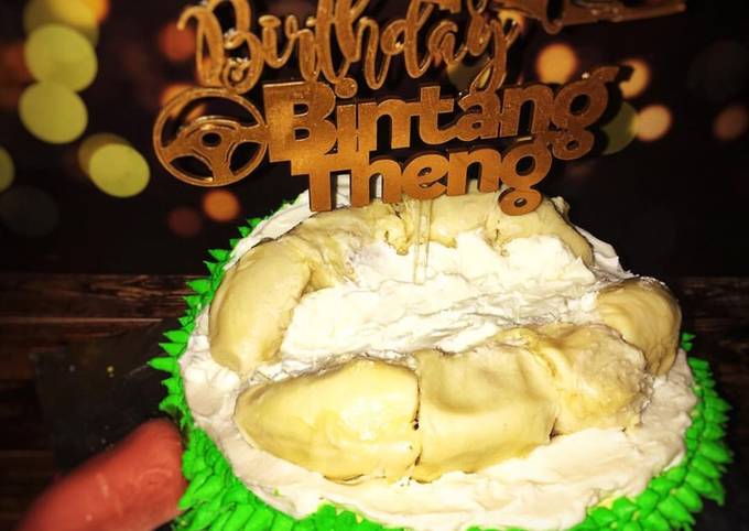 Resep Durian cake (birthday cake) oleh Indah Theng - Cookpad
