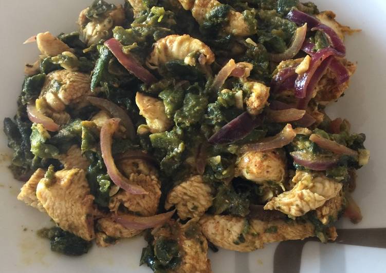 Pollo con Rajas Receta de Manolo - Cookpad