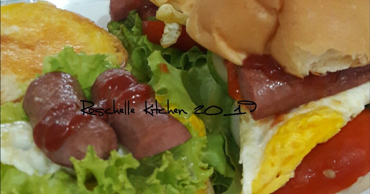 Resep Burger Sosis Telur oleh Roschelle Kitchen - Cookpad
