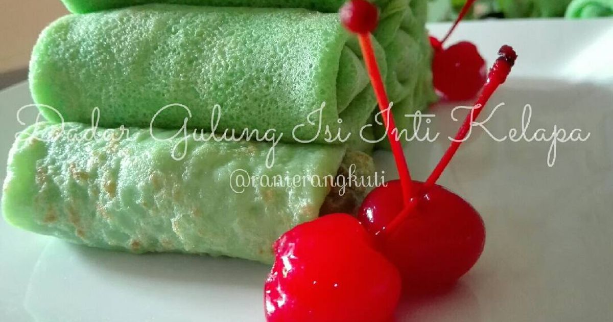 Resep 70. Dadar Gulung Isi Inti Kelapa oleh Dapur Bu Anie - Cookpad
