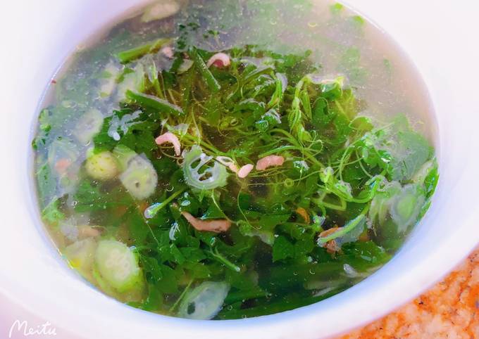 Cách Làm Món Canh trái và ngọn khổ qua rừng của Arany Green - Cookpad