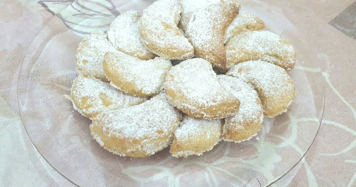 طريقة عمل بسكويت الهلال على اصولها بطريقة سهلة وسريعة من rawan - كوكباد