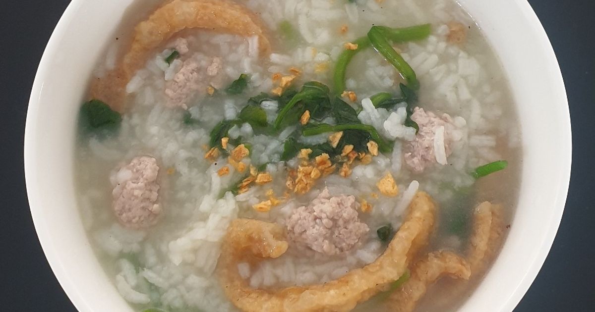 Congee With Pork Mince And Watercress Recipe by Julianne Ovie - Cookpad