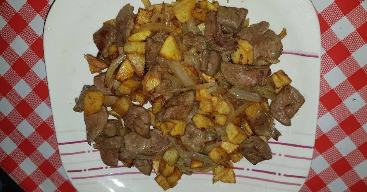 Hígado encebollado Receta de Cat Eyes- Cookpad