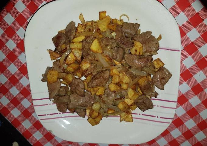 Hígado encebollado Receta de Cat Eyes- Cookpad