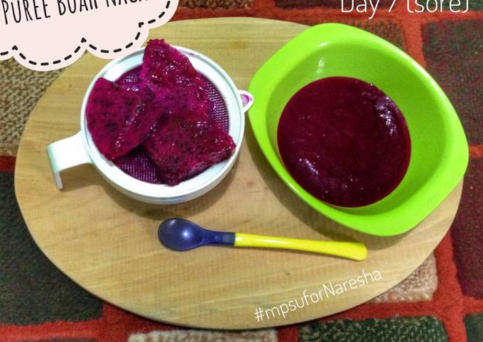 Resep Puree Buah Naga (menu tunggal 6m) MPASI oleh Iyus Sugesti - Cookpad