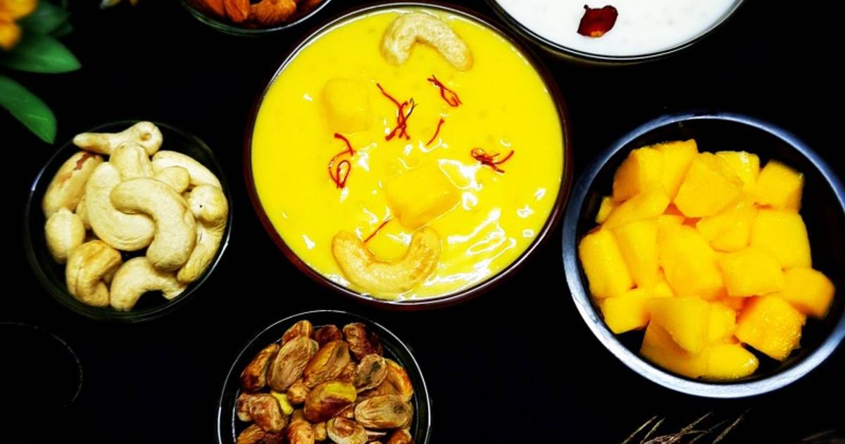 Mango Kheer Recipe by 𝗩𝗮𝗿𝘀𝗵𝗮 - Cookpad