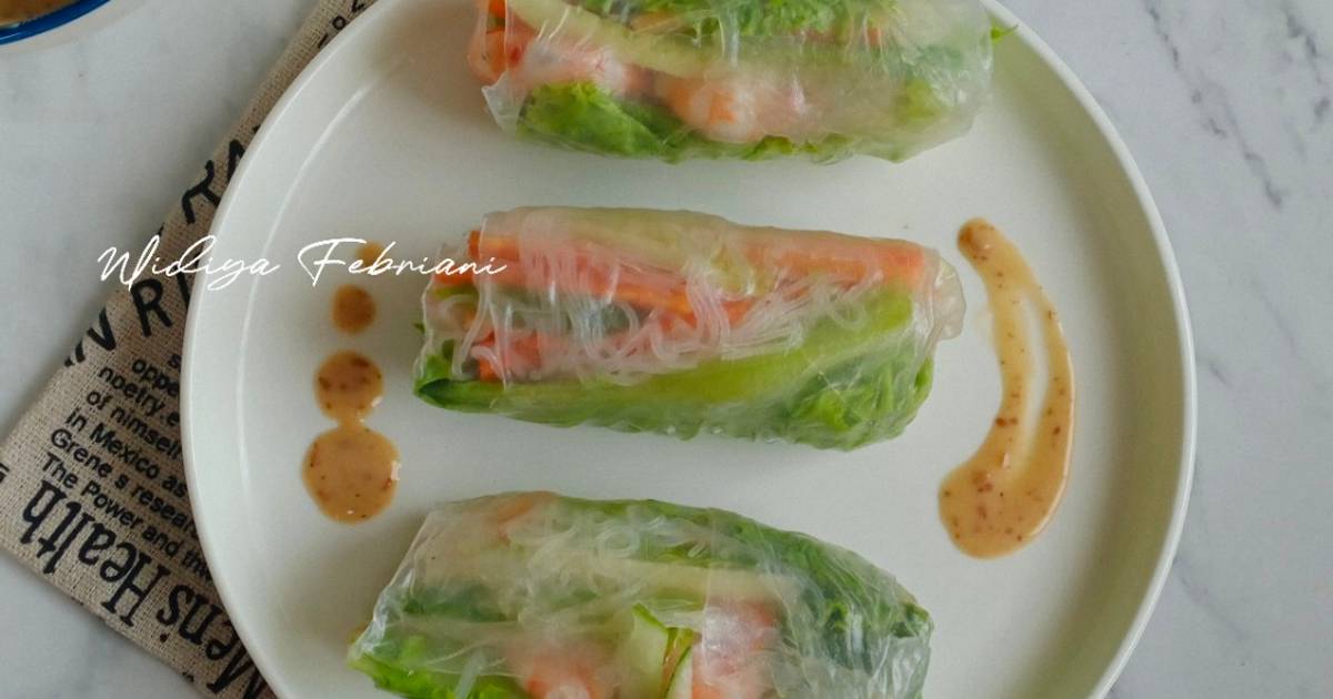Resep Vietnamese Spring Roll (Isi Udang) oleh Widiya Febriani - Cookpad