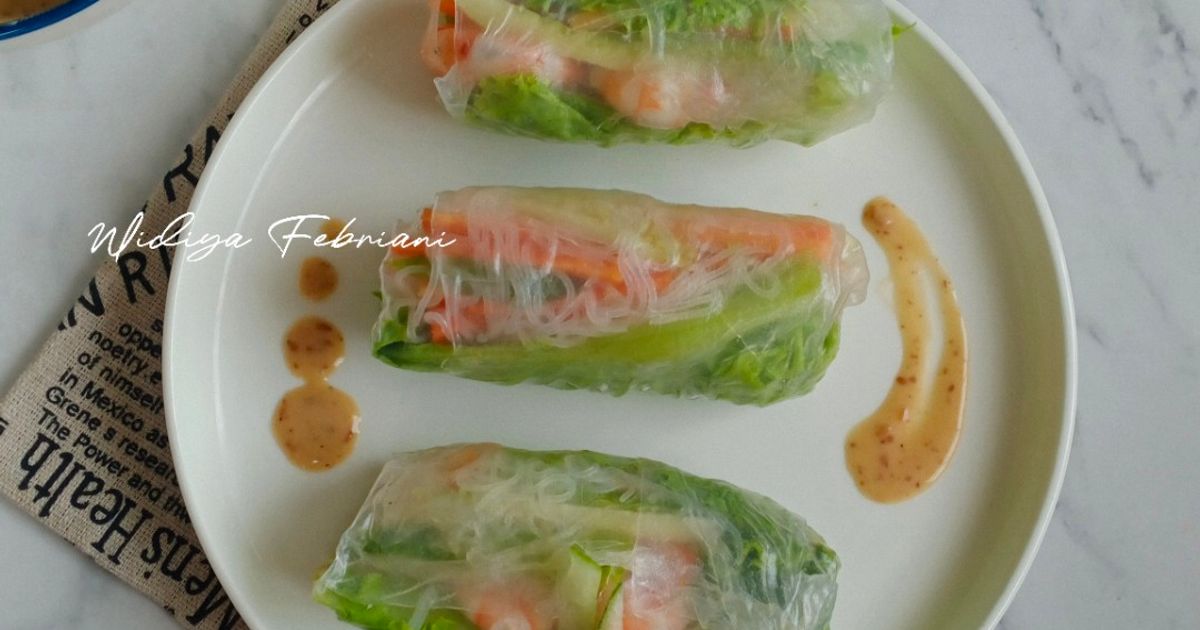 Resep Vietnamese Spring Roll (Isi Udang) oleh Widiya Febriani - Cookpad