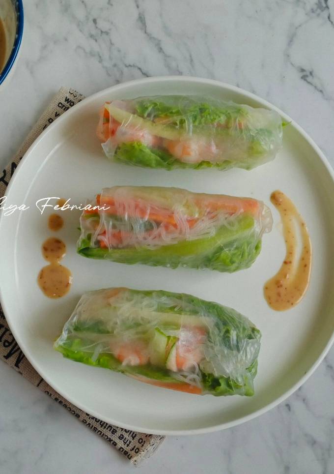 Resep Vietnamese Spring Roll (Isi Udang) oleh Widiya Febriani - Cookpad