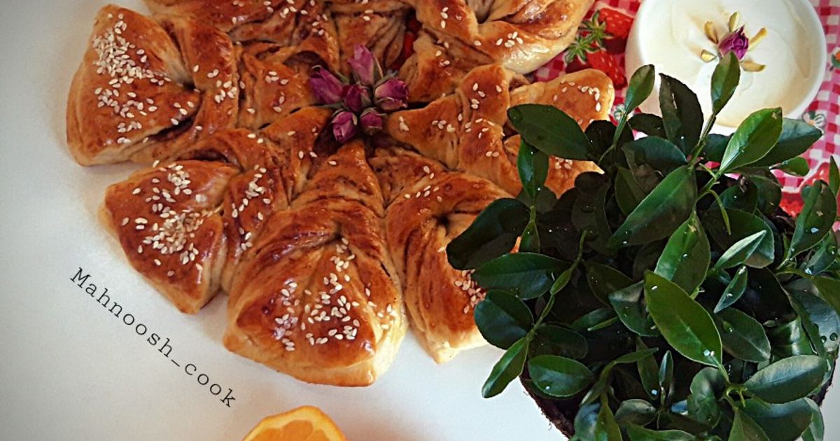 طرز تهیه نان خرمایی لایه ای به شکل برگ🍃🍂 ساده و خوشمزه توسط Mahnoosh ...