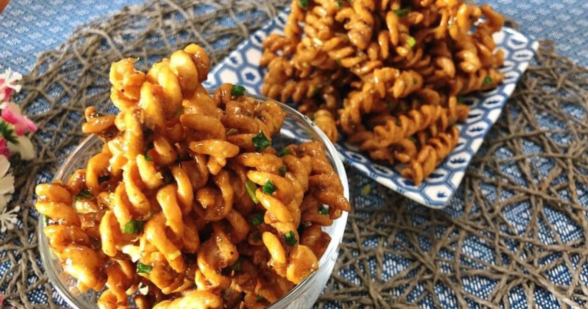🧑🏽‍🍳🧑🏼‍🍳 Pasta Crackers Recipe • Crispy Pasta Snack• Thai Flavour ...