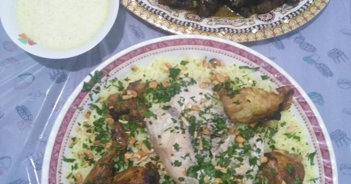 طريقة عمل منسف الدجاج على اصولها بطريقة سهلة وسريعة من عاشقة الاقصى ...