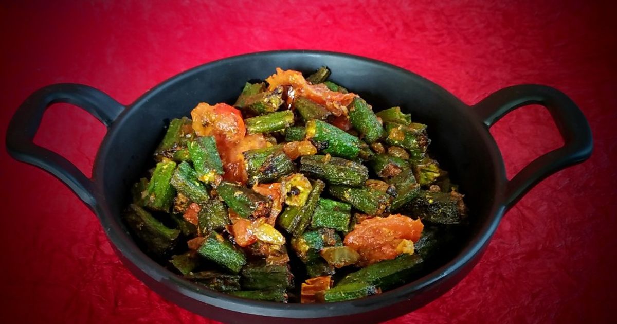Bhindi Tomato Masala Fry Recipe By Chhaya Raghuvanshi