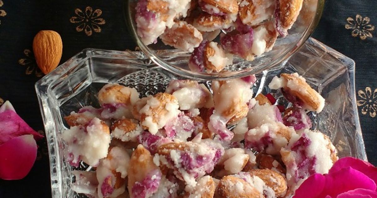 Rose Petal Almonds Recipe By Deepa Rupani