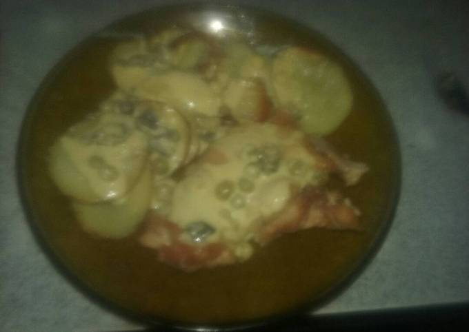 Pollo al horno con miel y salsa de crema con hongos Receta de Bruno ...