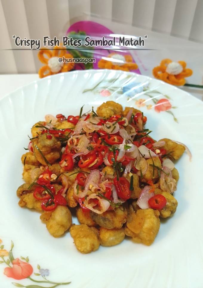 Resep Crispy Fish Bites Sambal Matah oleh Husna Aspan - Cookpad
