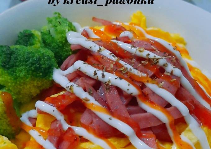 Resep Rice bowl telur orak arik dan smokedbeef oleh Erna Risnawati ...