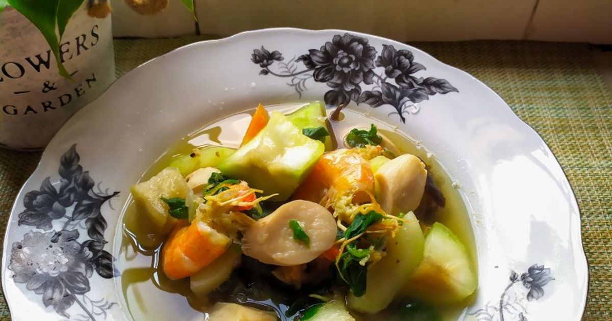 Resipi Sayur Manis Labu Air Dengan Udang oleh Ani Delighted - Cookpad