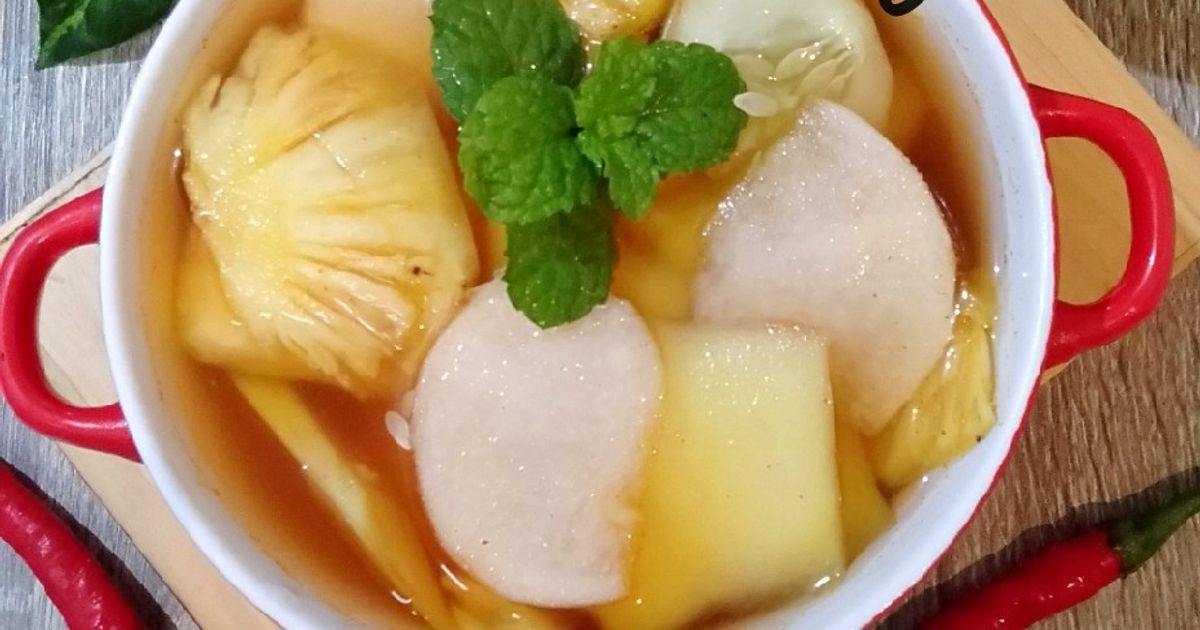 Resep asinan timun nanas bengkuang rumahan enak dan mudah - Cookpad