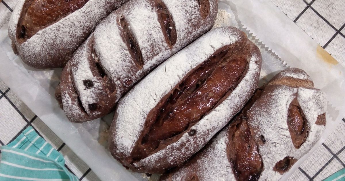 Resep Roti Cokelat Cranberry Blueberry (Sourdough) oleh Baking With ...