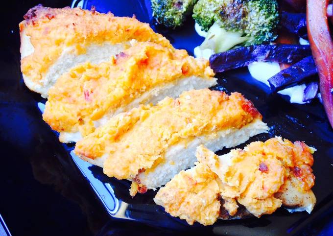 Hummus Crusted Chicken Recipe by Beula Pandian Thomas - Cookpad