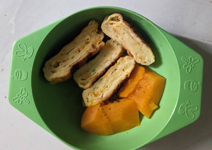 Resep Labu kuning/kabocha dan Telur Tamagoyaki bayam oleh Raihaaaaaa ...