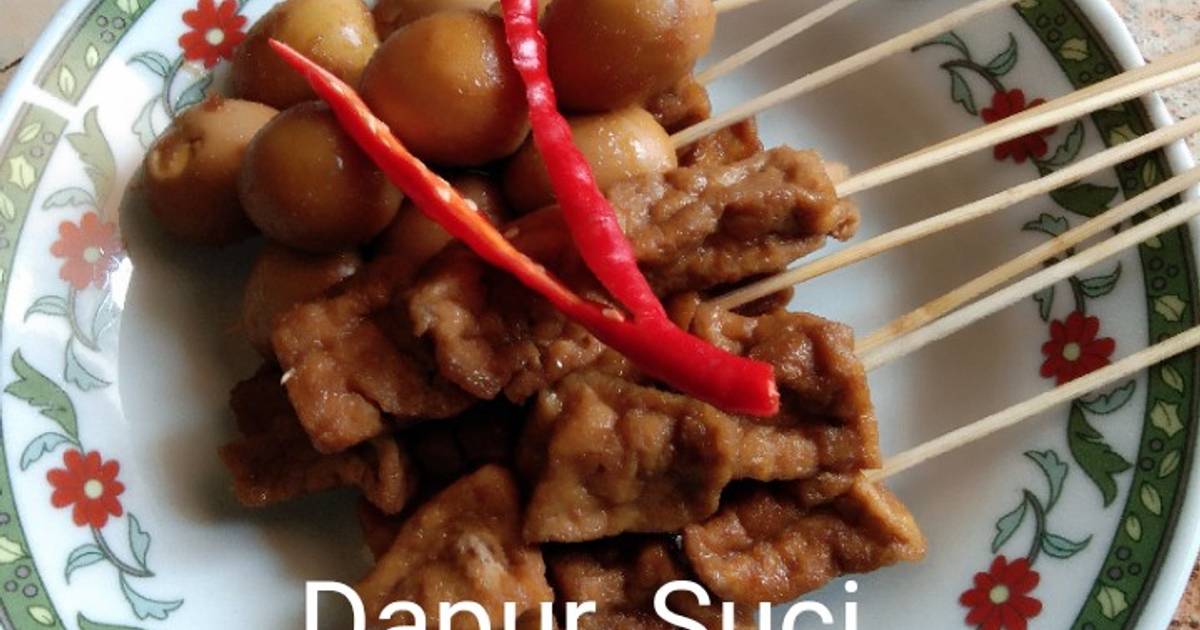 Resep Tahu dan telur puyuh Tusuk bumbu oleh Sucye C Lahh - Cookpad