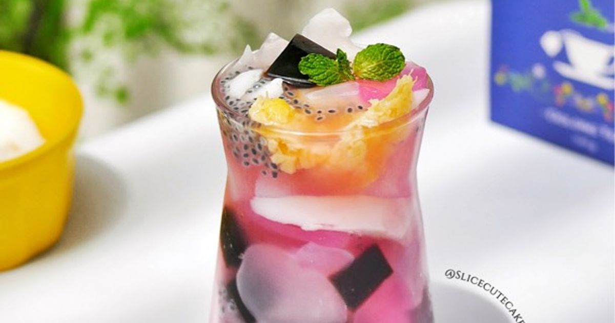 Resep es kolang kaling cincau tanpa santan rumahan enak dan mudah - Cookpad