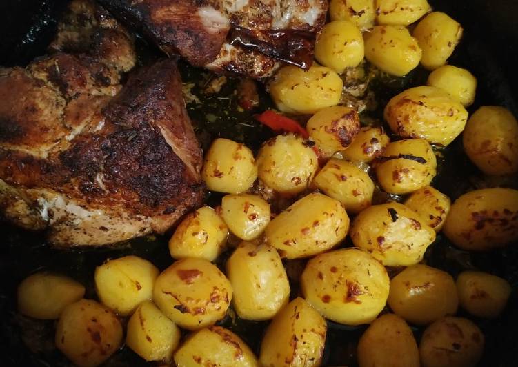 Χοιρινό με πατάτες στο φούρνο συνταγή από popi - Cookpad