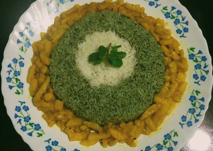 Hariyali Rice Recipe by Sudipa Gope - Cookpad