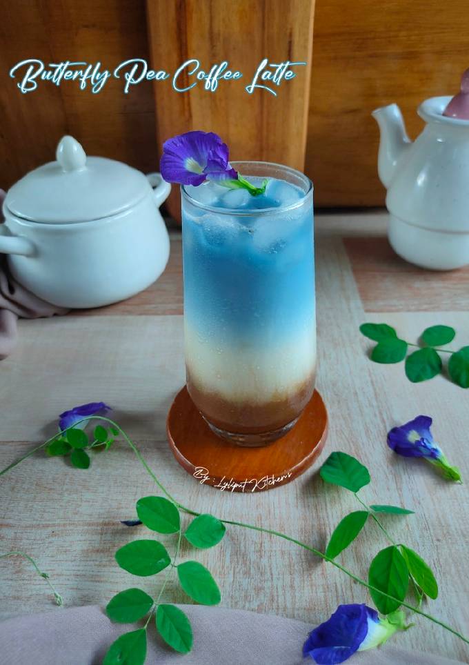Resep Butterfly Pea Coffee Latte oleh Lyliput Kitchen's - Cookpad