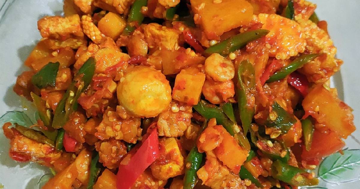 Resep Sambal Kentang Tahu Tempe Telur Puyuh Udang Buncis Balado oleh Elisa Natalia - Cookpad