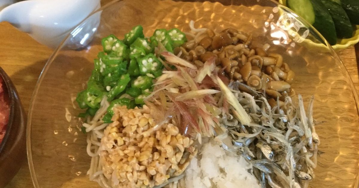 Chilled Soba With Sticky Toppings Recipe By Esejacky