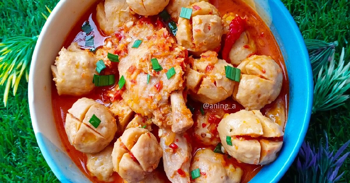Resep bakso sayap mercon empuk rumahan enak dan mudah - Cookpad