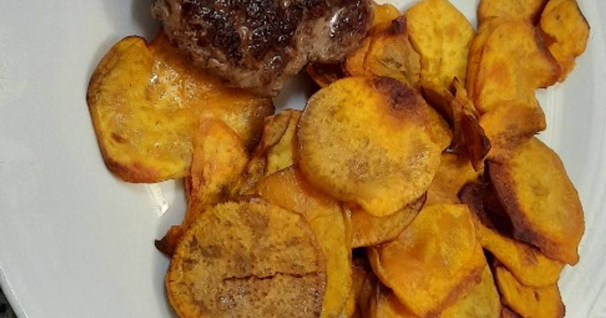 Chips de camote horneadas - 6 recetas caseras- Cookpad