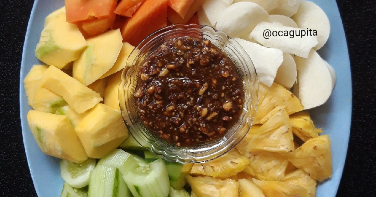 Resep Rujak Buah Sambal Kacang oleh Oca Gupita - Cookpad