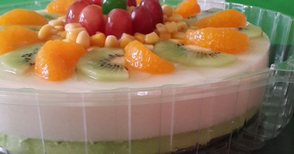 Resep Puding Cake Topping Buah oleh Goldameyr - Cookpad
