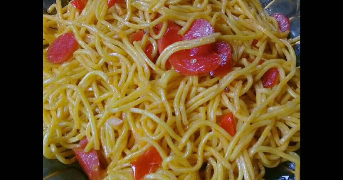 Resep Mie basah masak sosis oleh Nurul Bayyinah - Cookpad