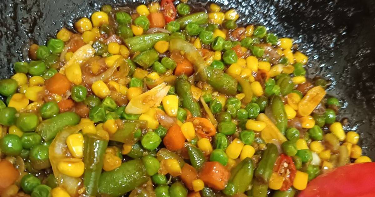 32 resep tumis sayuran jagung buncis kacang polong enak dan mudah - Cookpad