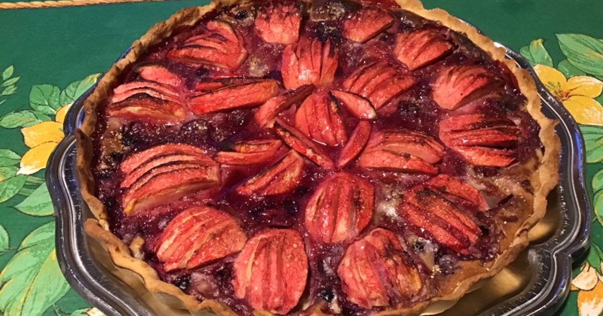 Tarte aux pommes et fruits rouges (pâte brisée épeautre crème de citron ...