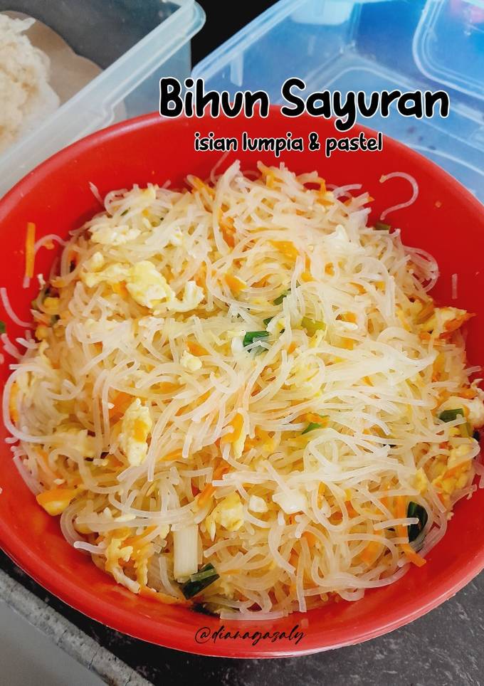 Resep Bihun Sayuran (bisa untuk isian lumpia, risol & pastel) oleh ...