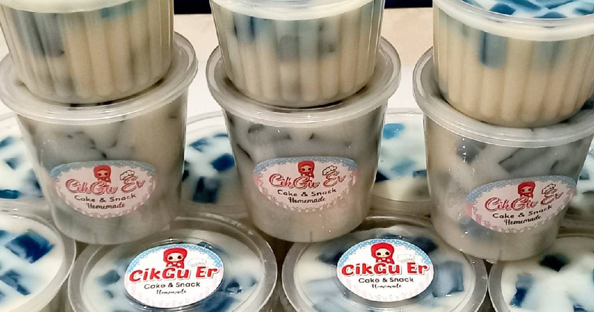 Resep Puding susu bunga telang oleh CikGu Er - Cookpad