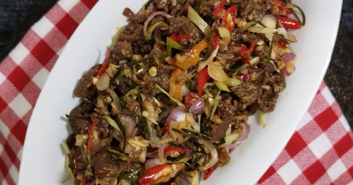 Resep Slice Beef With Sambal Matah oleh Ike Yuanita Wijayanti - Cookpad