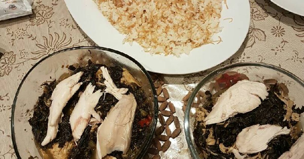 طريقة عمل ملوخية يابسة لبنانية بالدجاج على اصولها بطريقة سهلة وسريعة من ...