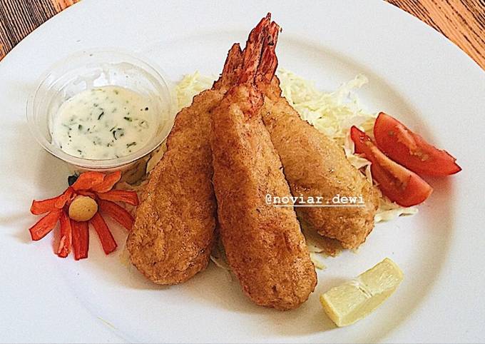 Resep Sempol Udang with Tartar Sauce oleh Novia Ratna Dewi - Cookpad