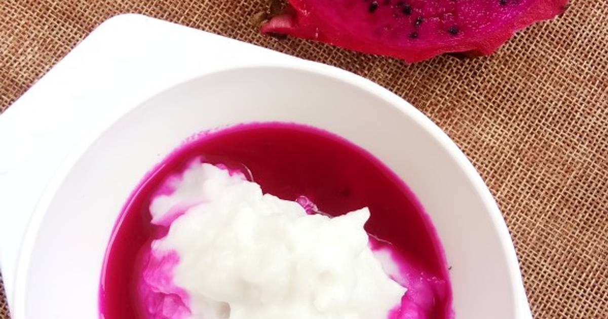 20 resep bubur beras buah naga mpasi 6 bulan enak dan mudah - Cookpad