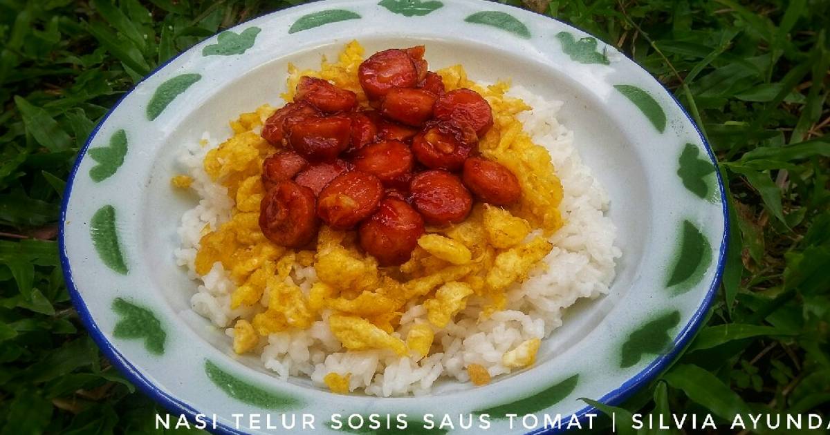Resep Nasi Telur Sosis Saus Tomat oleh Silvia Ayunda - Cookpad