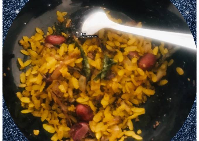 Peanuts poha Recipe by DROOLSOME MORSEL BY AFREEN WASEEM - Cookpad