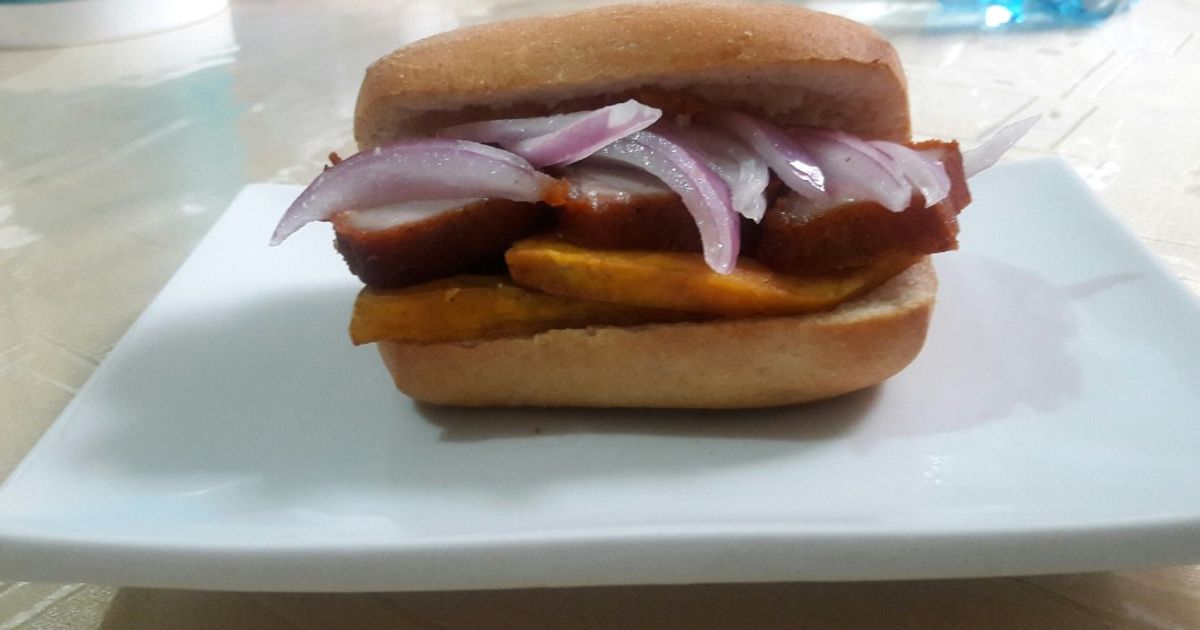 Pan Con Chicharrón Receta de Doris Jaime- Cookpad
